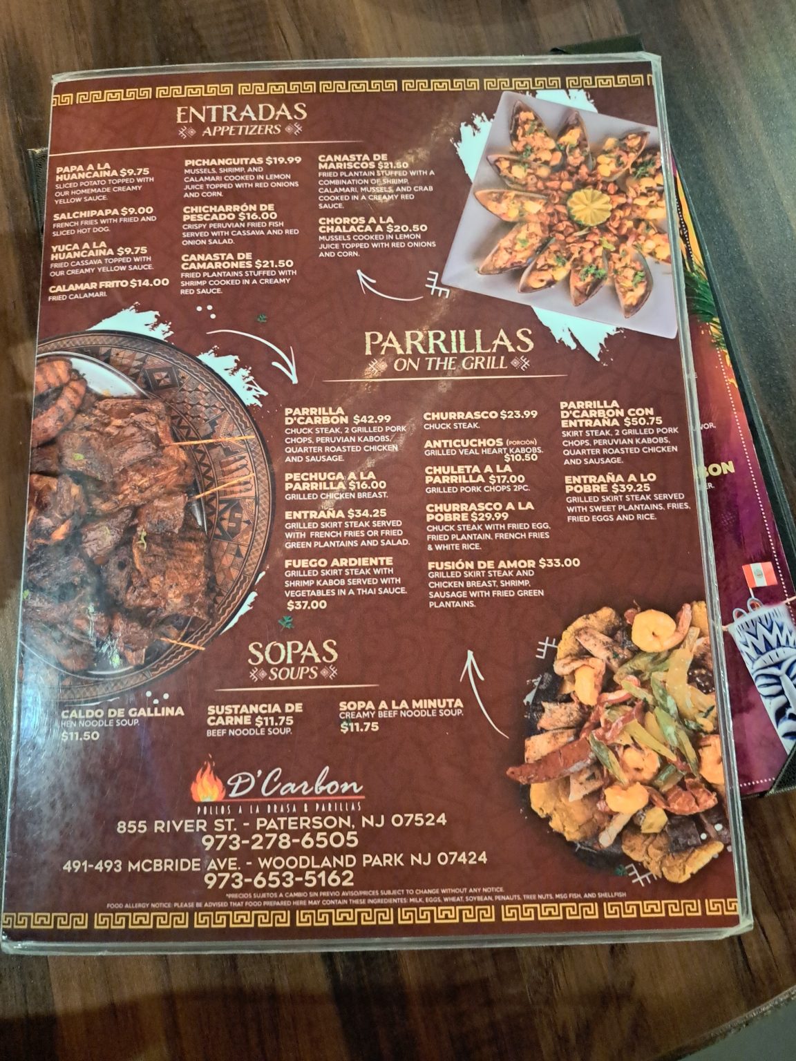 D'Carbon Restaurant Menu (update January 2026)